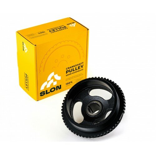 Шкив коленвала ВАЗ 21214 URBAN SLON чугунный, без демпфера (с кондиционером, под 2 ремня) (артикул 21214-1005060-50)