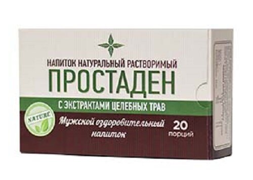 Напиток натуральный растворимый Простаден при простатите 20 ф/п по 2 гр.