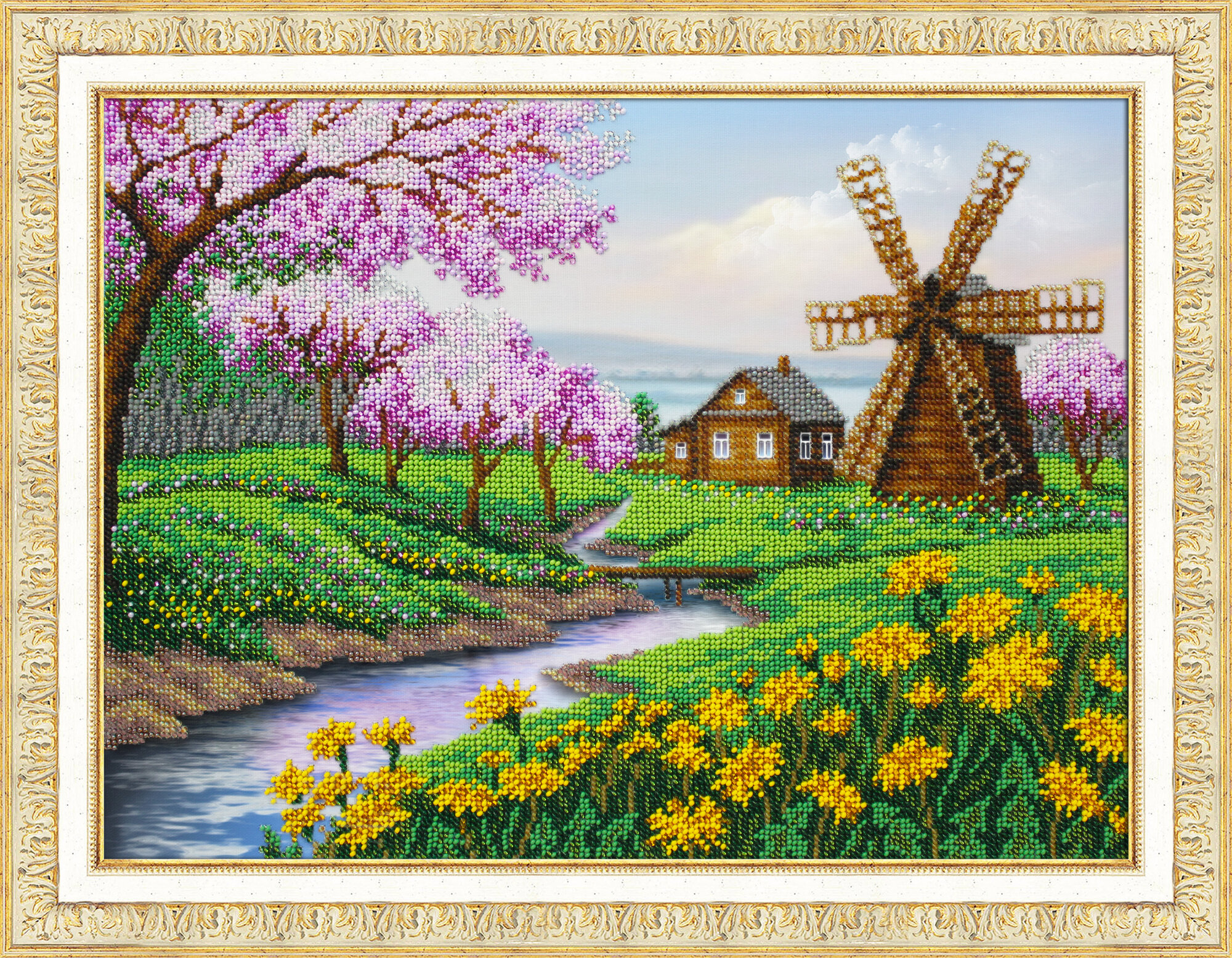 Набор для вышивания бисером "паутинка" Б-1438 В краю весны