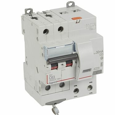 Дифавтомат Legrand DX 2P 63А (C) 30мА (AC),411164