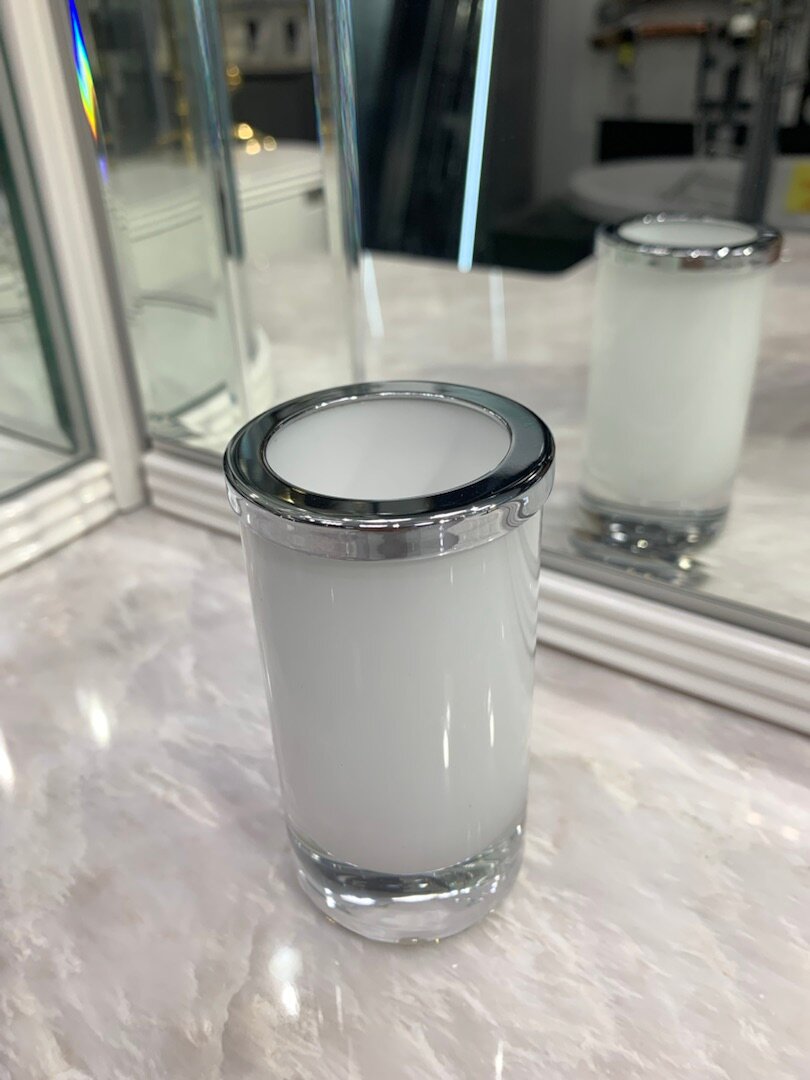 Стакан настольный WINDISCH FASHION 91064BCR белый/хром d52 h100