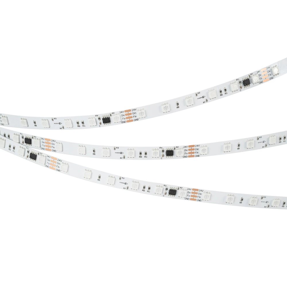 Лента SPI-B60-10mm 24V RGB-PX6-BPT (12 W/m, IP20, 5060, 5m) (Arlight, бегущий огонь) 039180