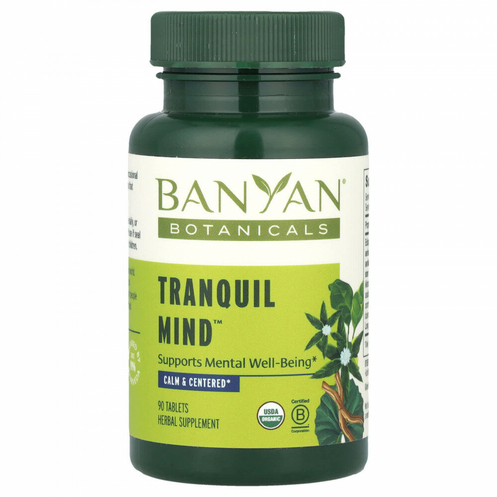 Banyan Botanicals, Tranquil Mind ™, 90 таблеток