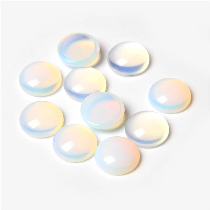 Натуральные аметисты кабошоны RISYF 10 шт. 14mm, NO.17 Opal