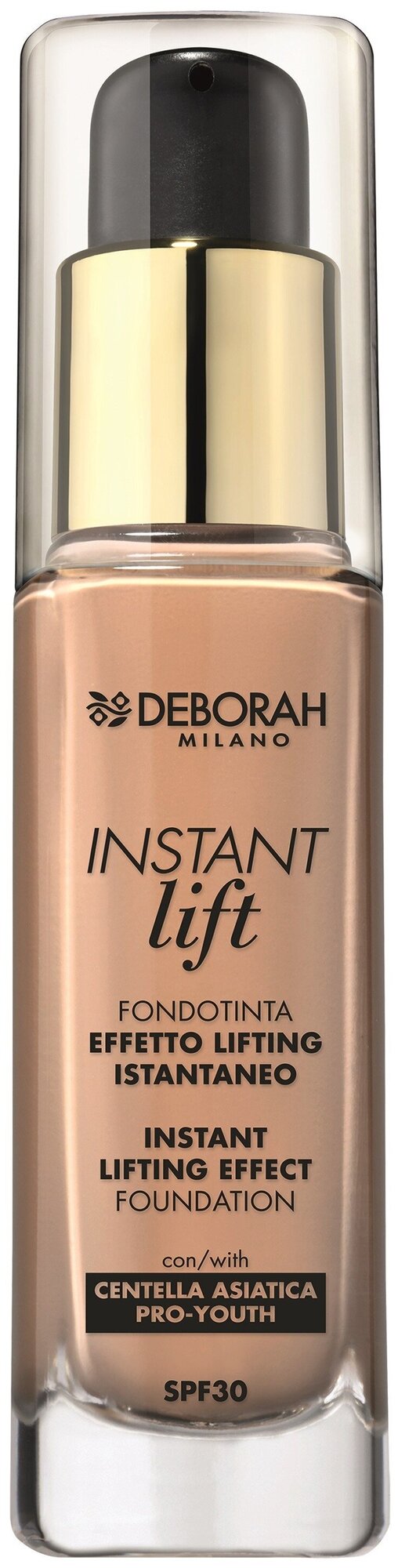 Deborah Milano Основа-Лифтинг Instant Lift Effect Foundation Тональная тон 04 Абрикосовый, 30 мл