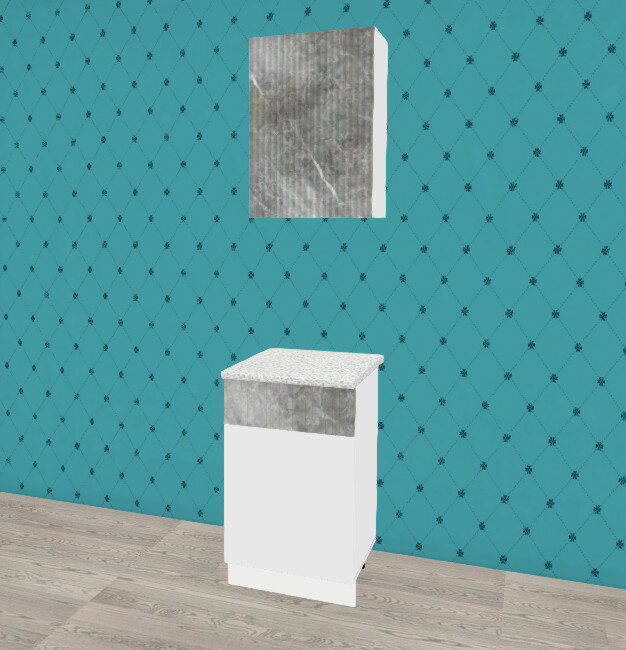 Кухня Миф Оливия NEW 500 (стол + шкаф) столешница 26мм в комплекте