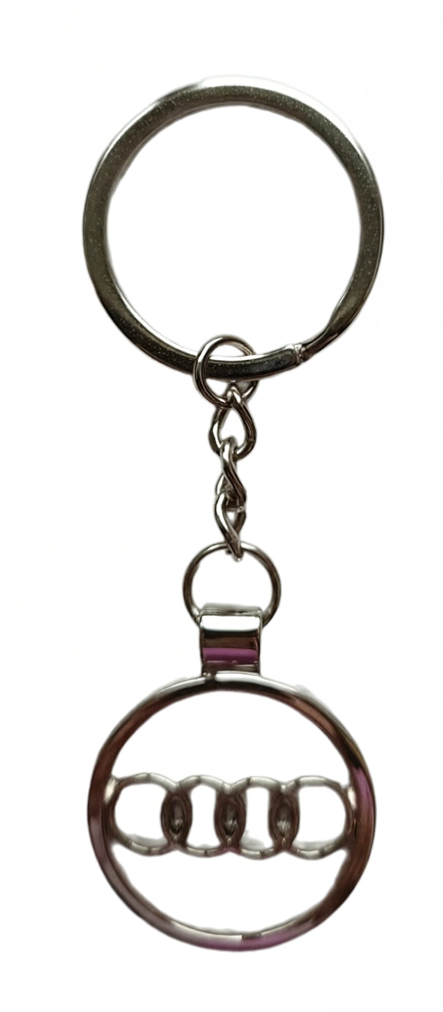 Брелок для ключей Audi, автомобильный, железо, серый металлик