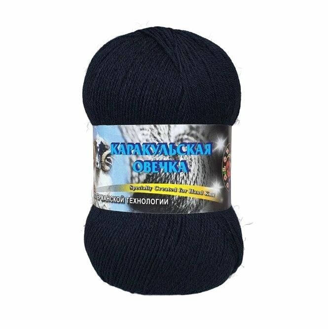 Пряжа Color City Каракульская Овечка 2622 чёрный (100г/400м, упаковка 5 мотков)
