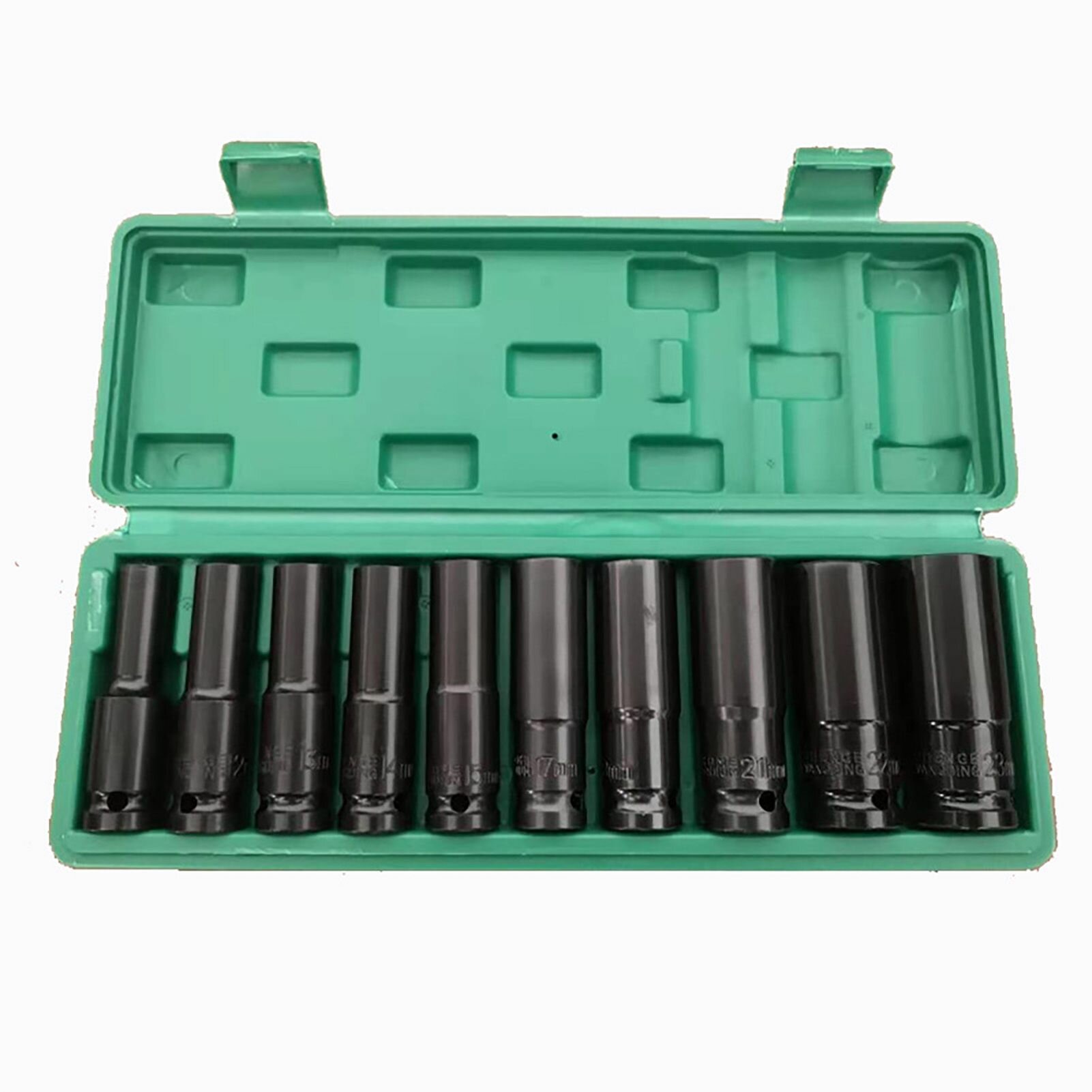 Набор из 10 черных электрических ключей, прочный гаечный ключ из высокоуглеродистой стали, набор головок 1/2