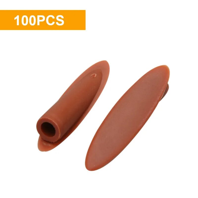 Деревянные заглушки и самонарезающие винты для дерева 100 шт. 100Pcs Red