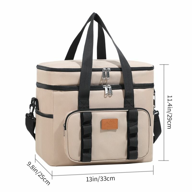 Двухслойная термосумка для пикника с большим объемом Переносная сумка для рыбака