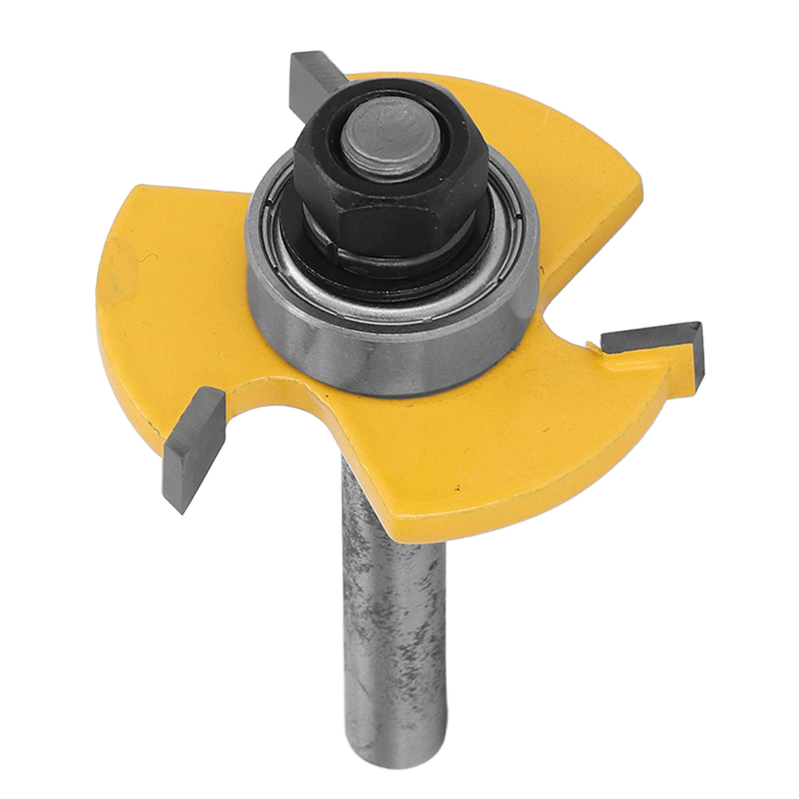 Набор фрез с язычком и пазом, фреза по дереву Т-образной формы, фреза с хвостовиком 1/4 дюйма, 3 зубца, деревообрабатывающий инструмент