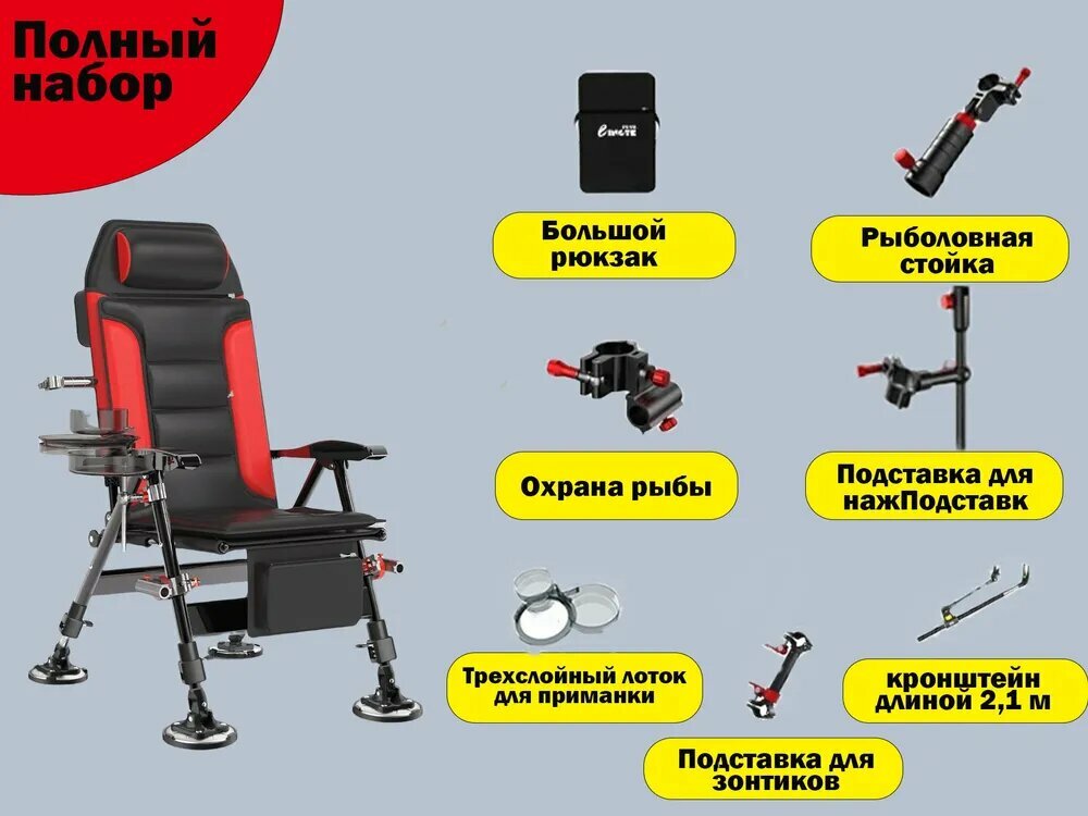 Многофункциональное рыбацкое кресло с регулировкой – раскладное кресло для комфортной рыбалки