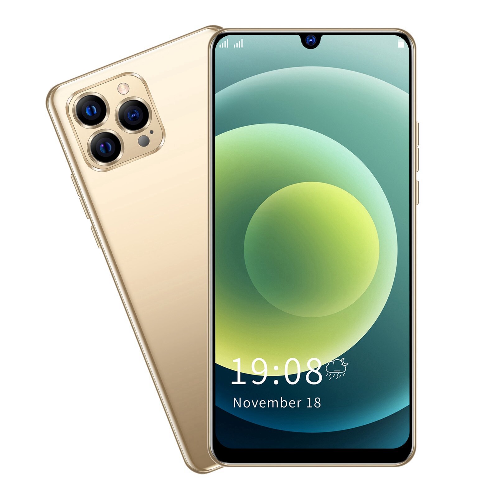 LANDVO IP12 PRO+ Смартфон 6.26 дюймов экран, распознавание лиц, двойная карта, двойной ожидание, 1+8ГБ, поддерживает expansion до 128ГБ, 3G (WCDMA850/2100, GSM), Android 8.1, процессор SC7731E Quad-Core, камера 2МП передняя и задняя, батарея 1950mAh,