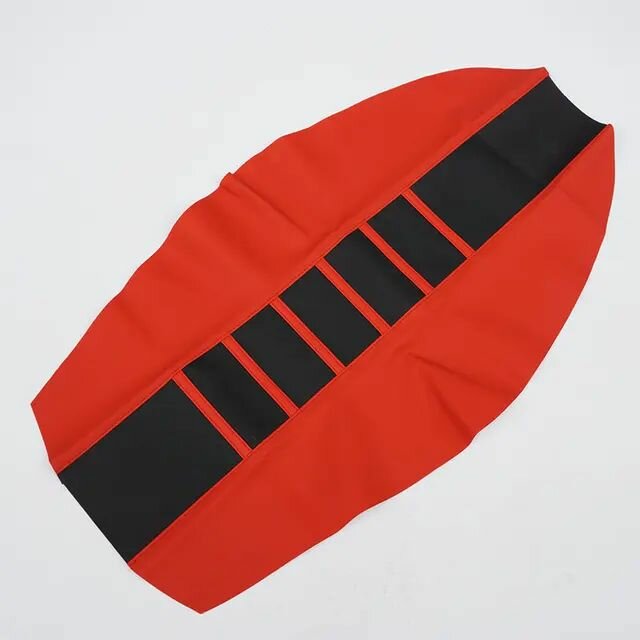 Чехол на сиденье мотоцикла Красно-чёрная , шкурка противоскользящий захват, кросс-эндуро универсальный