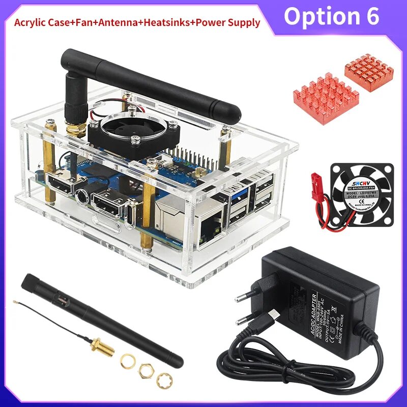 Корпус для Orange Pi 5 Ultra, металлический, акриловый