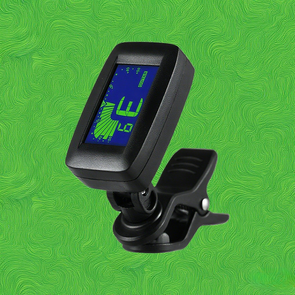 Тюнер для гитары клип-он хроматический для гитары баса скрипки укулеле с 3-цветным подсветкой ЖК-дисплеем портативный с складывающимся вращающимся клипом универсальные аксессуары для гитары 1 шт