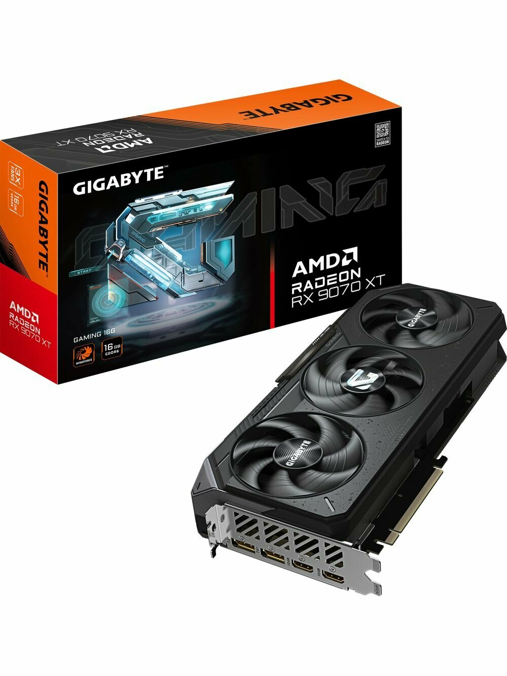 Видеокарта GIGABYTE Radeon 9070 XT Gaming 16Gb (GV-R9070XTGAMING-16GD)