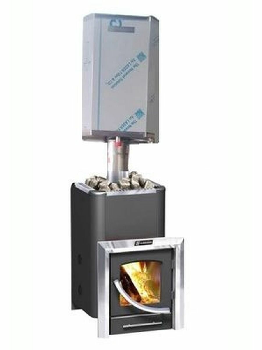 Дровяная печь для бани Ермак 16 ПС Классика +БАК на трубе 50литров