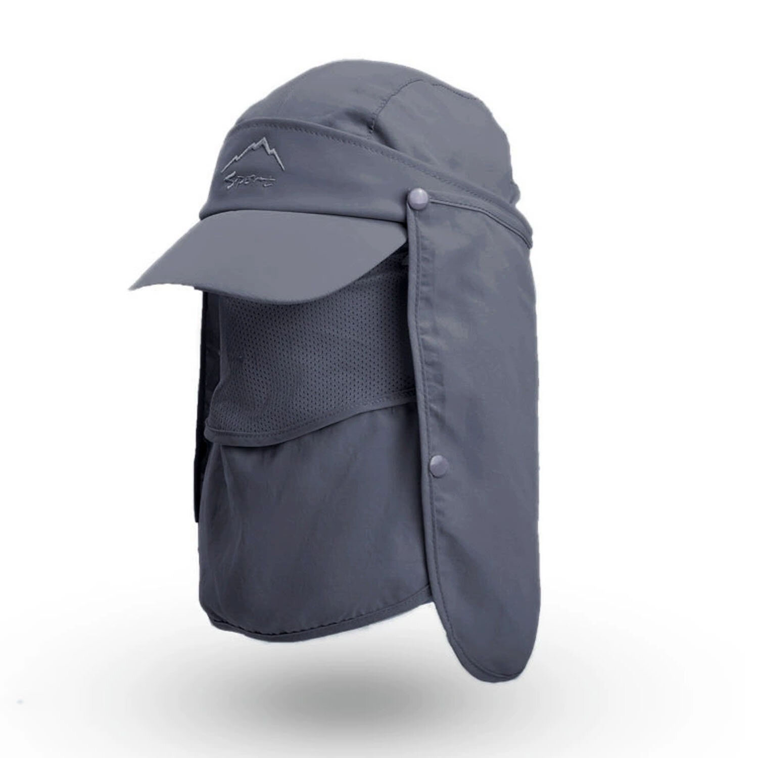 Шляпа для рыбалки с съемным кожухом для лица и шеи, быстротекучая, вентилируемая, широкополая, для защиты от солнца летом на открытом воздухе, для мужчин и женщин, цвета: хаки, розовый, темно-синий, светло-серый, темно-серый, армейский зеленый, материал: