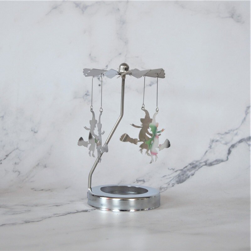 Романтическая ароматическая стеклянная чашка-карусель с оригинальной крышкой, вращающийся подсвечник в виде фонаря.