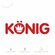 Наклейка "Konig" красная 18х5 см