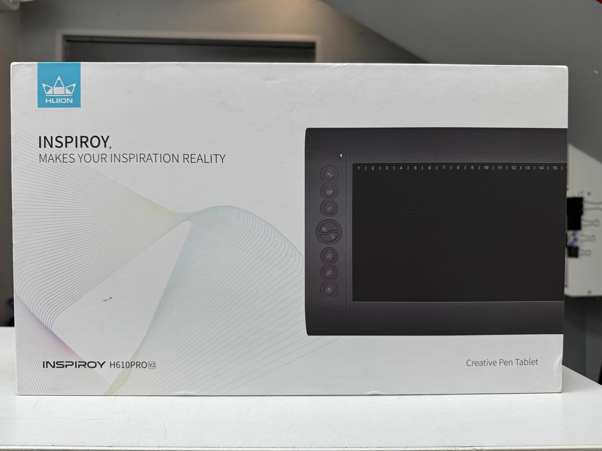 Планшет графический HUION "Inspiroy H610PRO" V2, с перьевым вводом