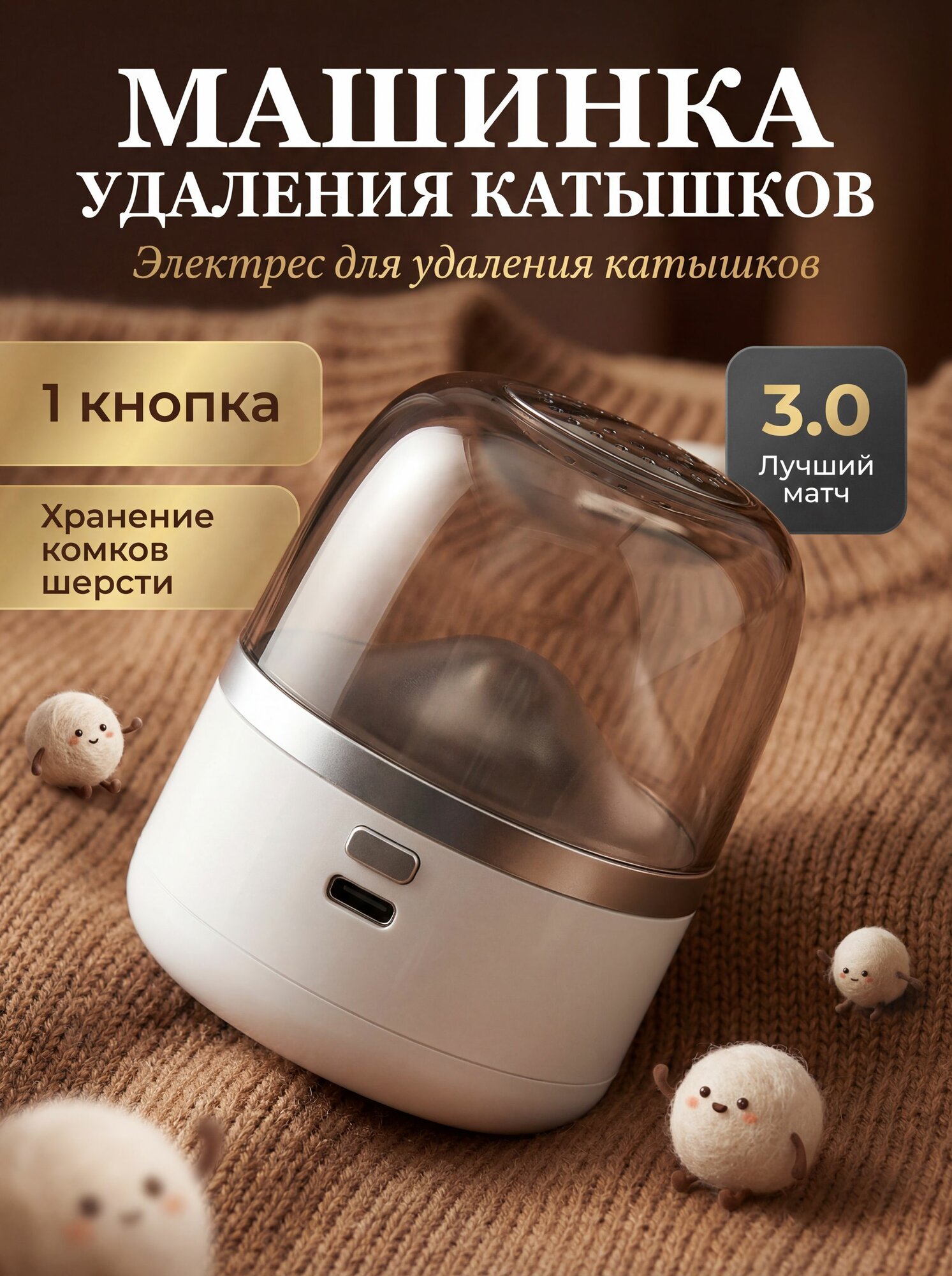 Машинка удаления катышков Машинка для удаления катышков 1 шт