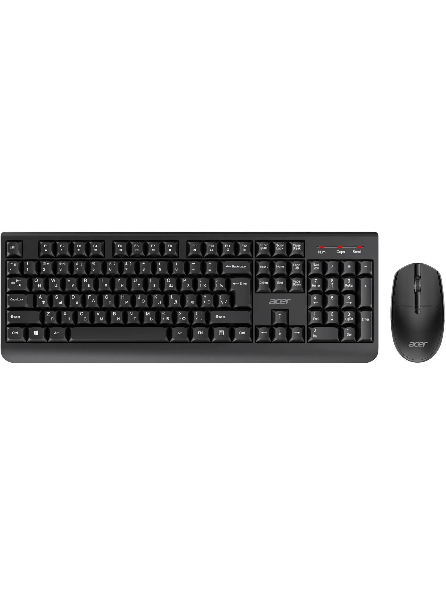 Клавиатура и мышь Wireless Acer OCC401 ZL. ACCCC.016 черные USB Multimedia (2076745)