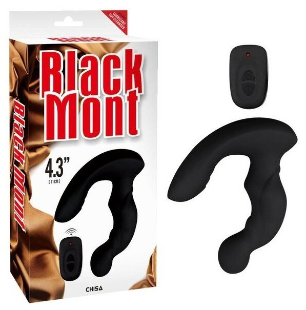 Перезаряжаемый массажер простаты с пультом ДУ, черный