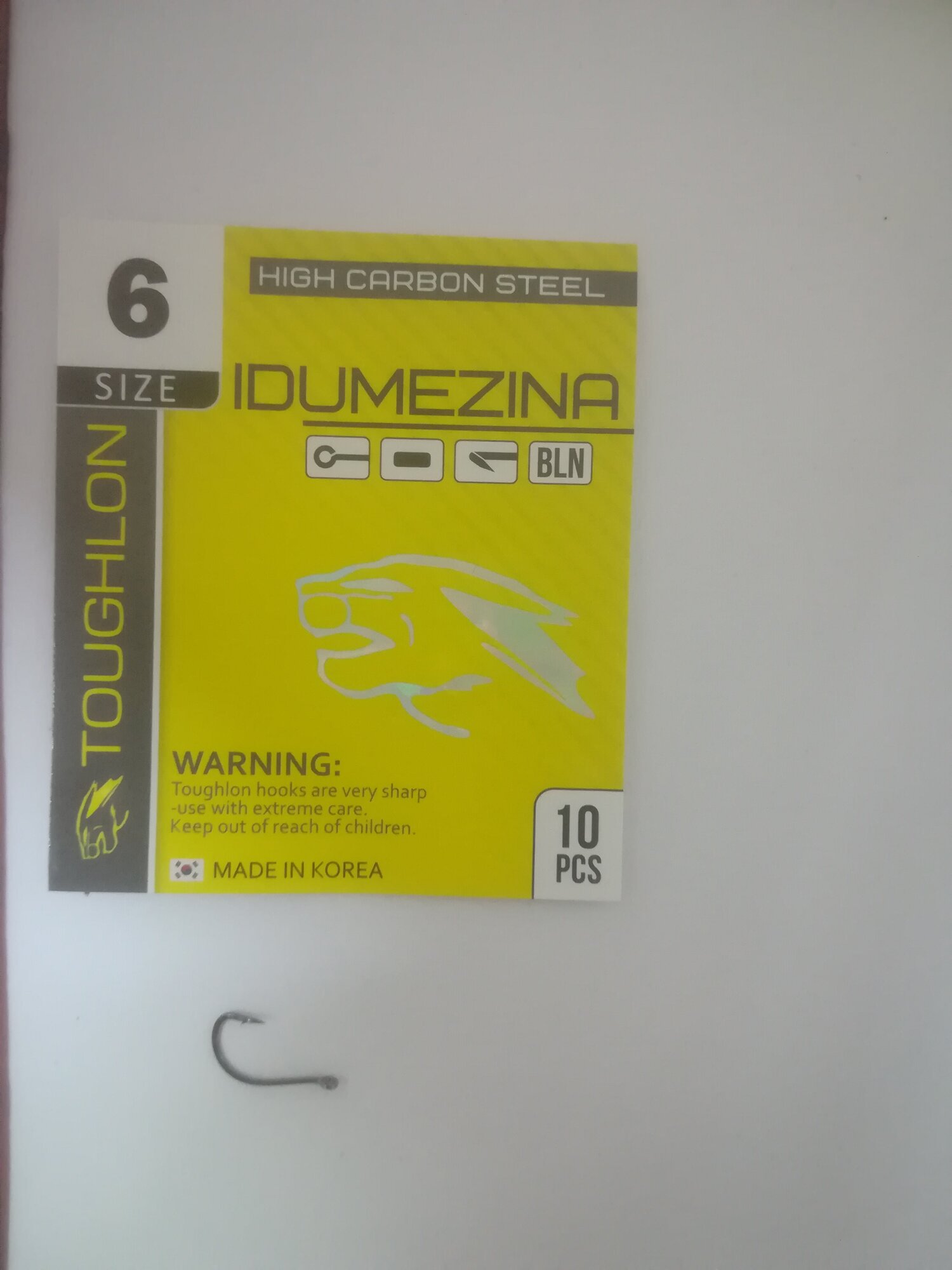 Крючки TOUGHLON (IDUMEZINA) №6-10 шт в пачке