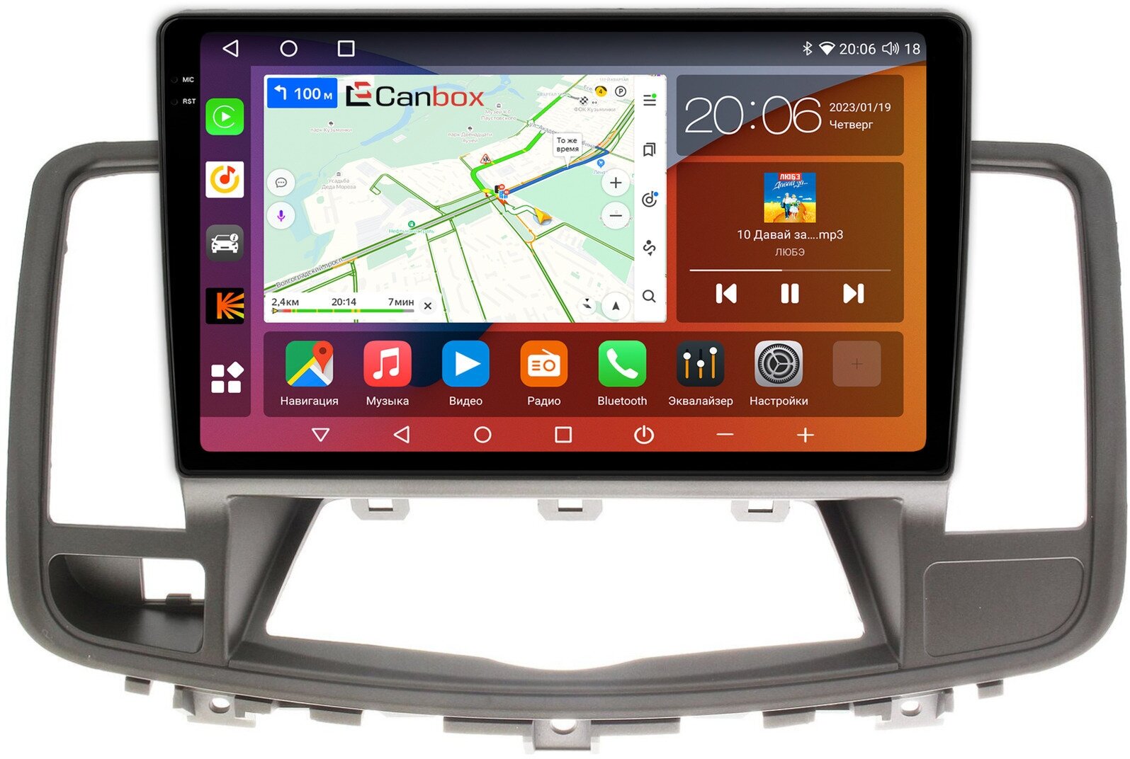 Штатная магнитола Nissan Teana 2 (J32) 2008-2014 (авто с цветным экраном) Canbox EVO 2K 5817-1025-1 Android 14 (4G-SIM, 4/64, DSP, QLed, AI, 360)