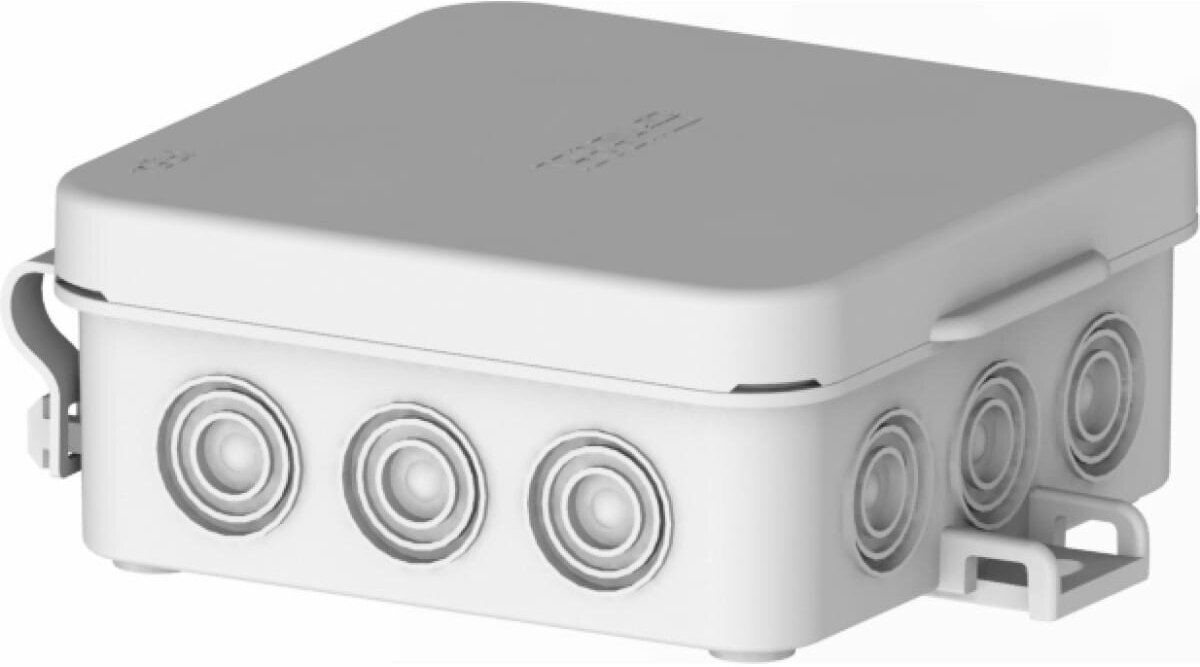 Коробка разветвительная КР2502 о/у серый с мембранными вводами 72х72х31 IP54 Hegel