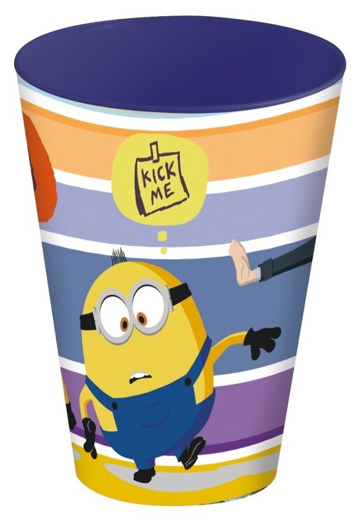 Стакан пластиковый (430 мл), для напитков, с декором, Миньоны 2