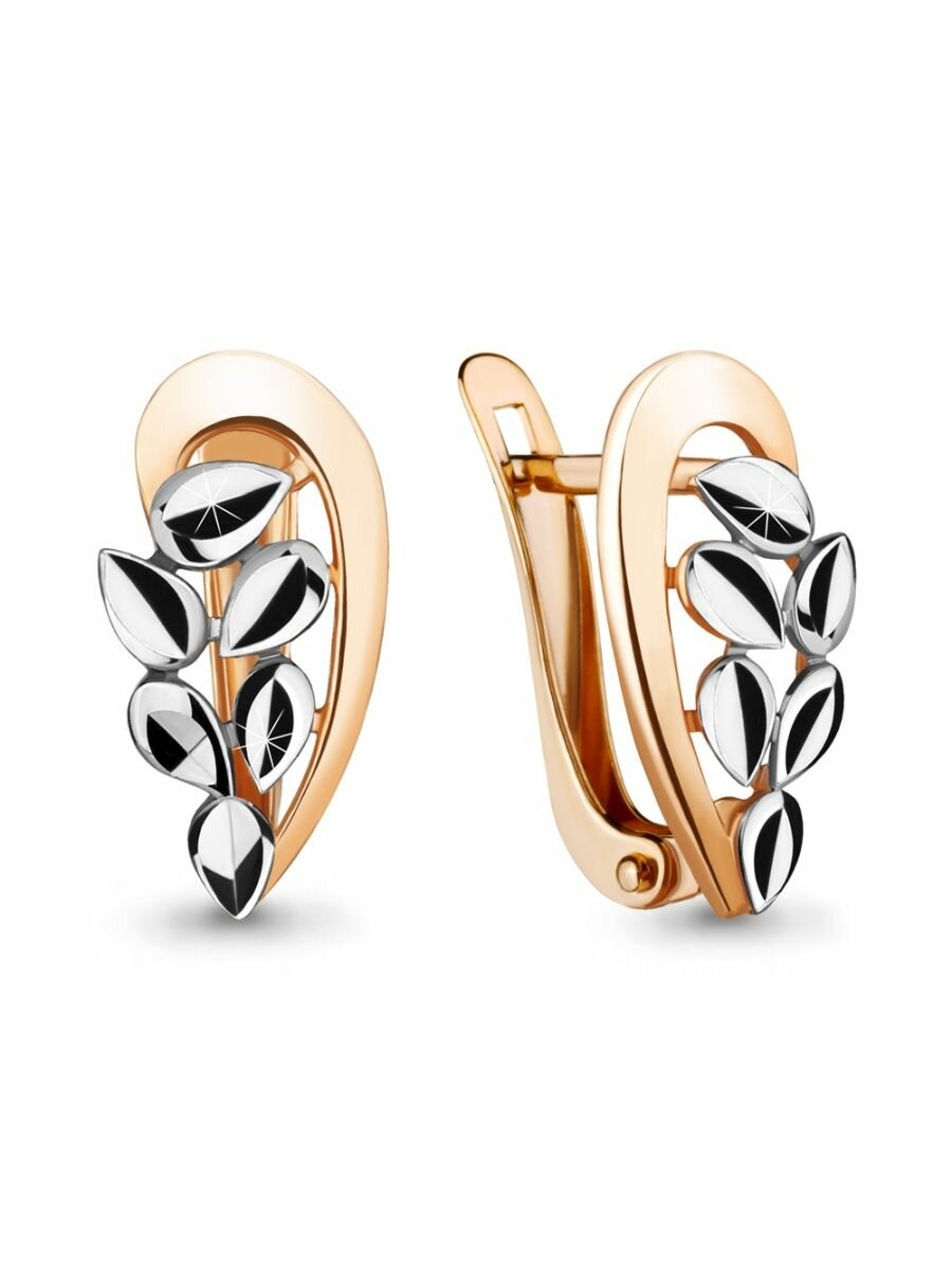 Серьги, красное золото, 585 проба