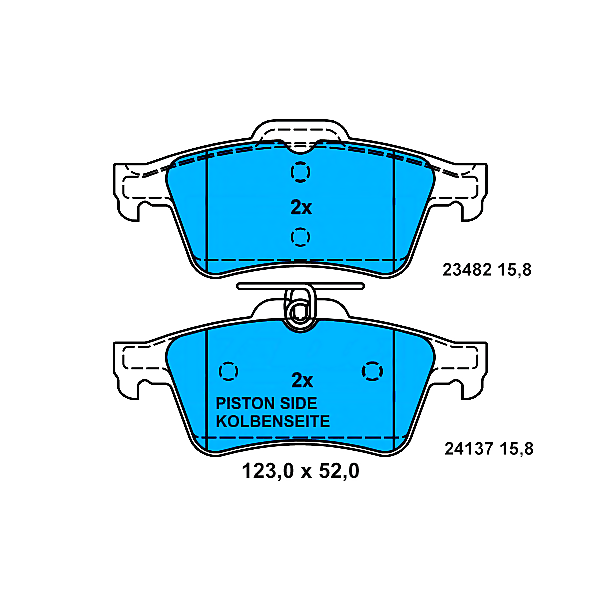 ATE 13.0460-7253.2 (10127 / 1012799240 / 12799240) колодки тормозные дисковые задн, citroen: c5 1.6 hdi / 1.6 hdi 110 / 1.6