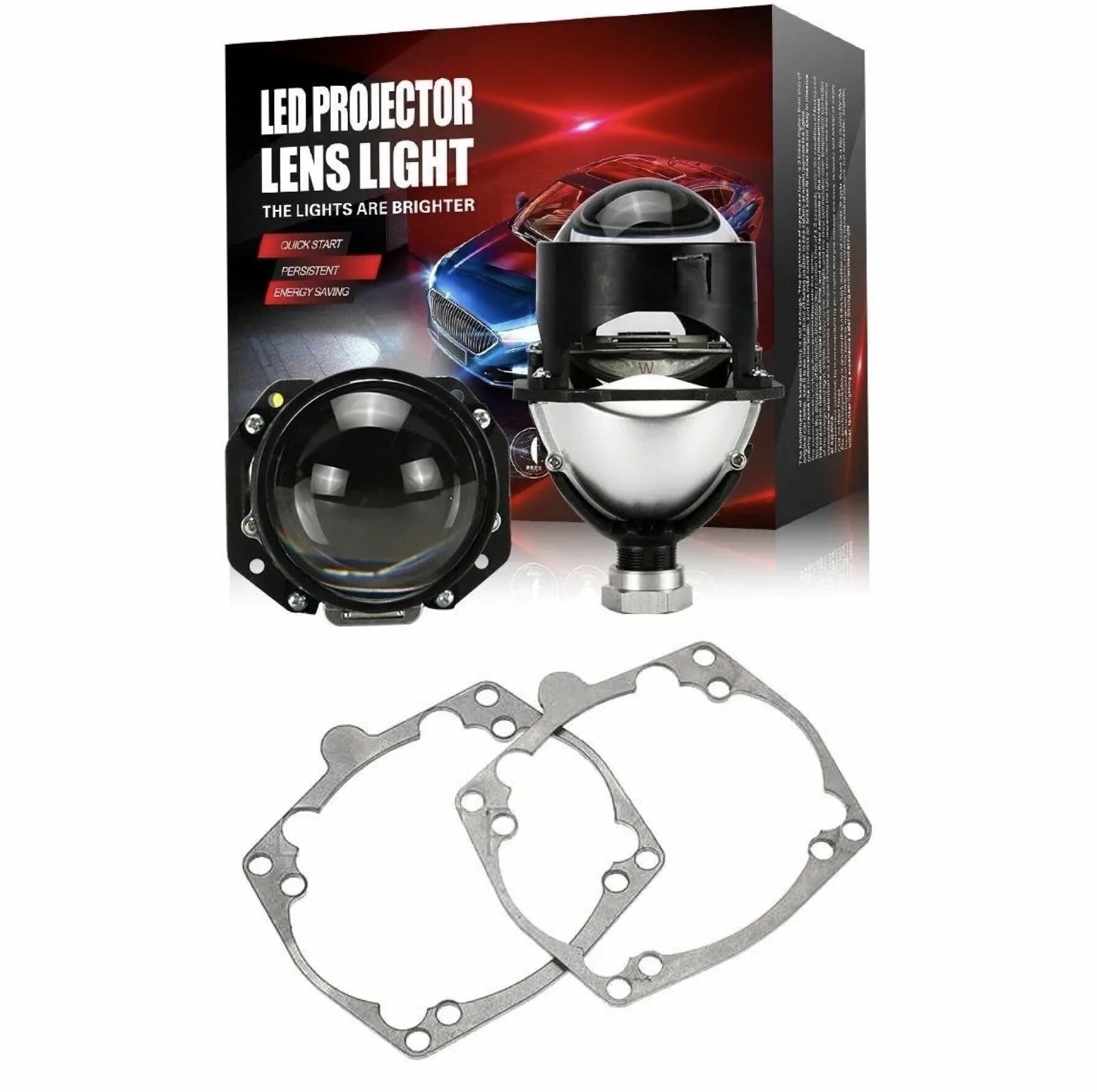 Bi-led линзы для ВАЗ 2110/11/12 1995-2012, линзы Led на Ваз 2112