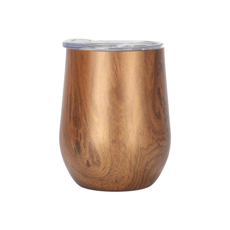 Кружка с рисунком дуба темно-коричневый яичная скорлупа 12 унций двойная стенка вакуумная изолированная бокал для вина