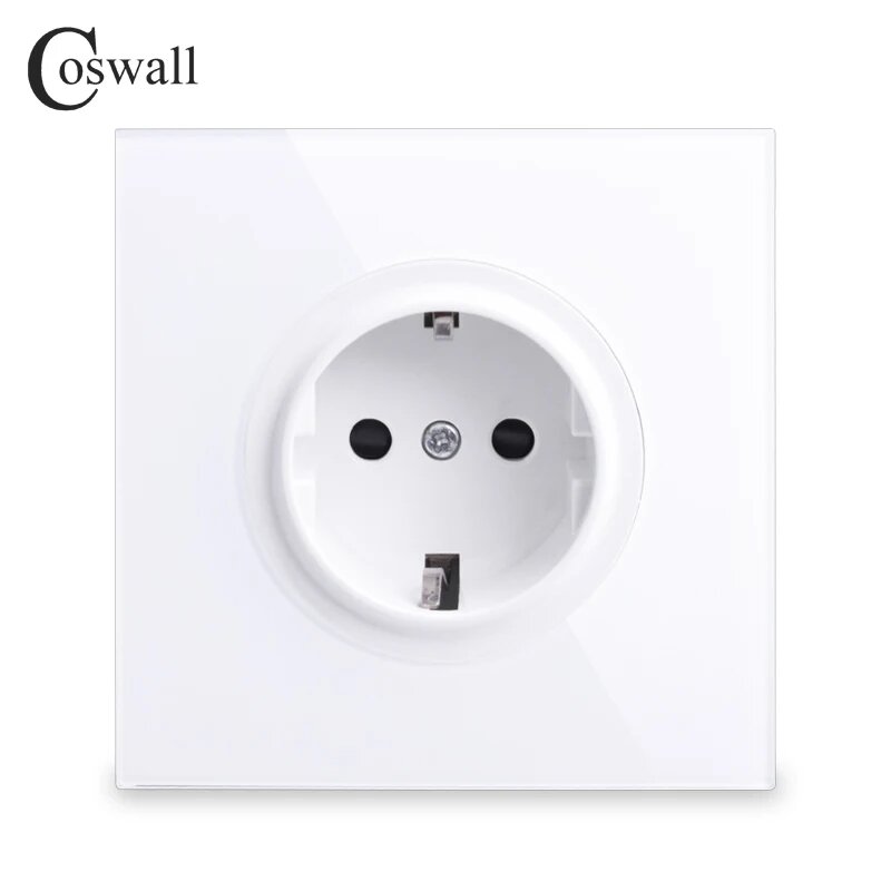 Розетка Coswall хрустальная 16A White