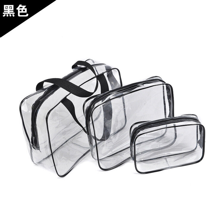 Прозрачная косметическая сумка Большая емкость портативная сумка для путешествий Водонепроницаемая ПВХ косметическая
