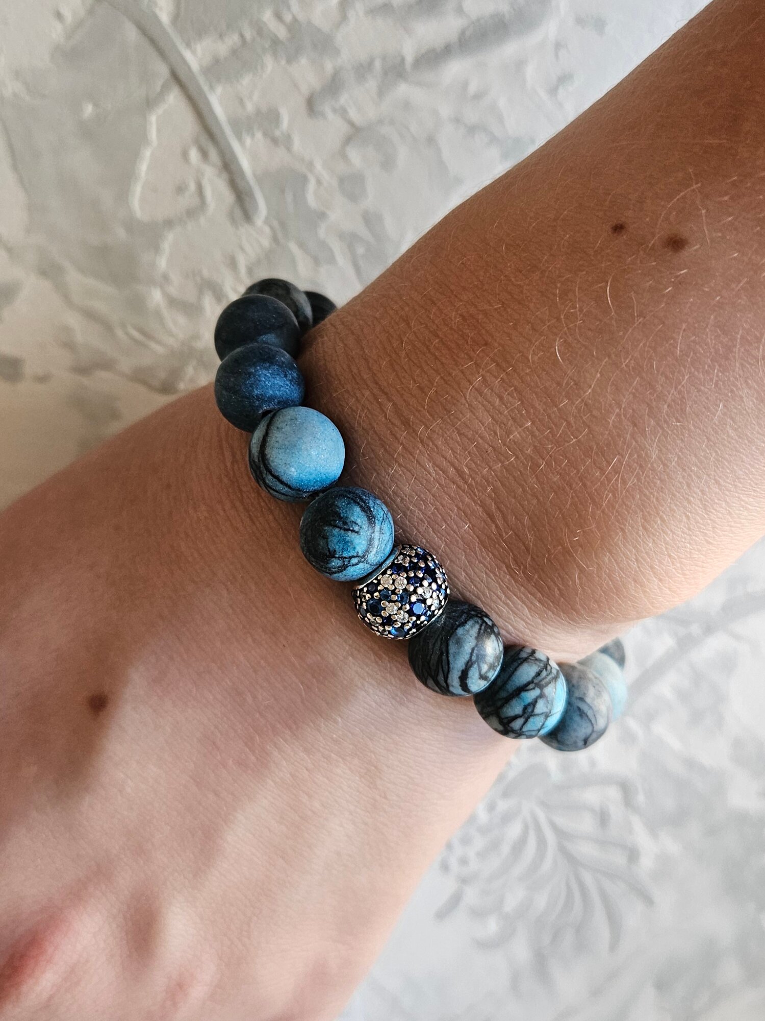 Эластичный браслет, яшма