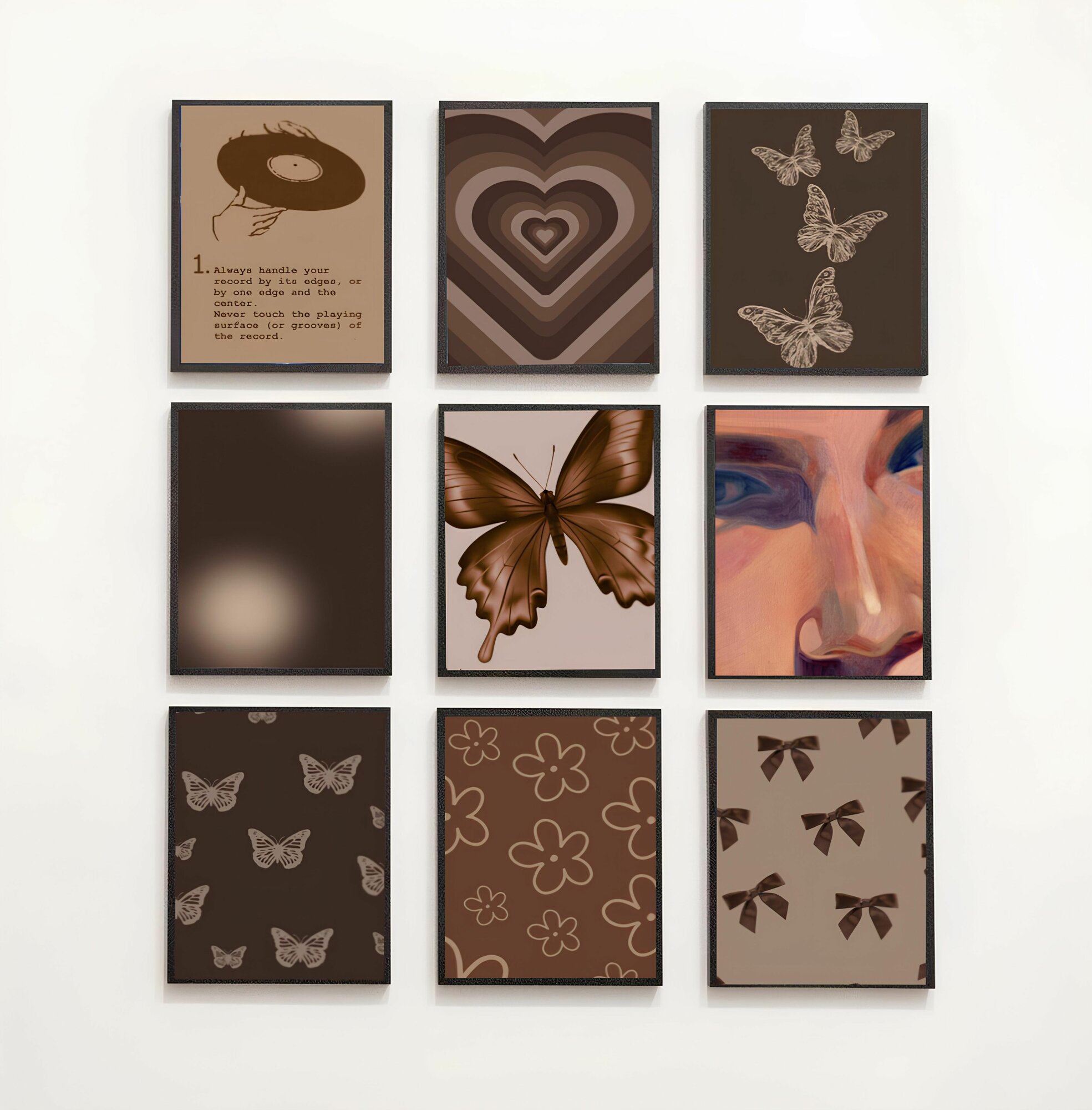 Плакаты коричнивая эстетика. А4 30x21см. 9шт