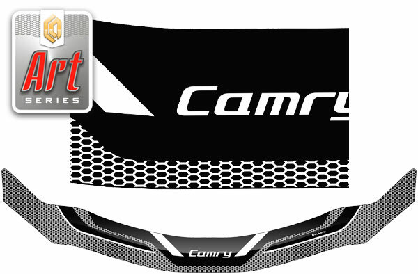 Дефлектор капота Toyota Camry 2006-2009 Серия "Art" белая САпластик