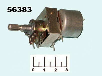 Резистор переменный 2*100 кОм + двигатель