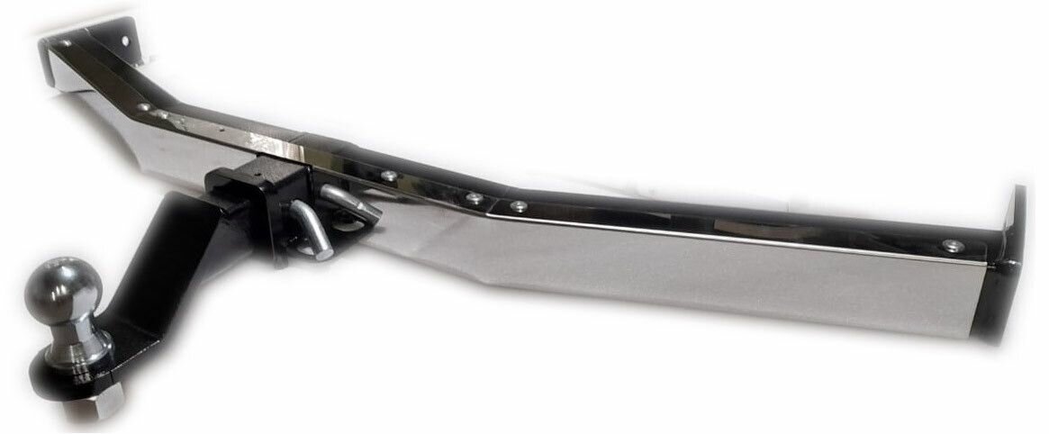 Фаркоп Бизон на Ssang Yong Kyron 2 FA 0530-E(N) (с 2005 по 2015 г. в.(c накладкой из нержавеющей стали)) (паспорт и сертификат в комплекте)(без электрики)