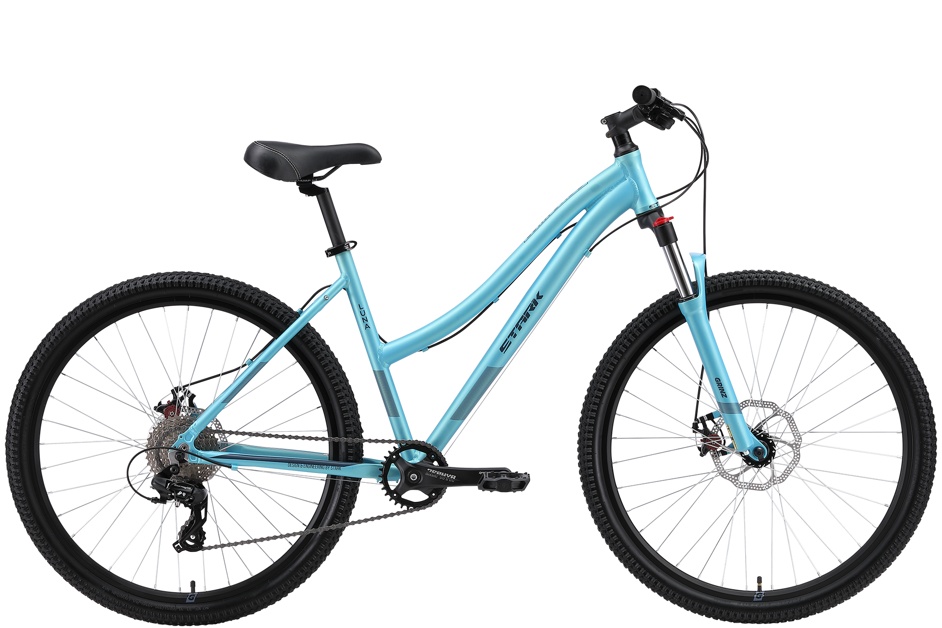 Велосипед STARK Luna 27.2 D 2024 (требует финальной сборки), Цвет морозный-серый, Размер 14"