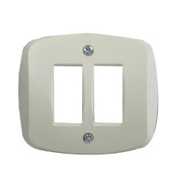 Рамка-2 Laser 2642 на 2 (1+1) модуля с лапками и винтами бежевая FEB (10 шт. в комплекте)