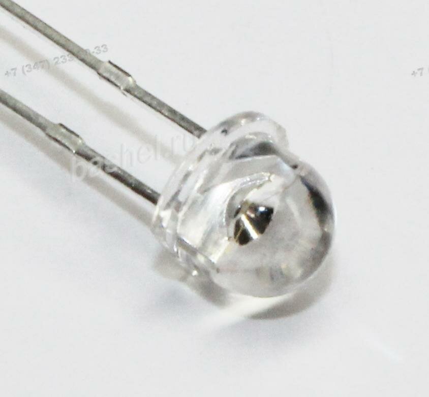 LED DIP 5mm DFL-5053UWC-3, Светодиод, круглый прозрачный 5мм, белый, 2500mcd, 120°, 3.3V