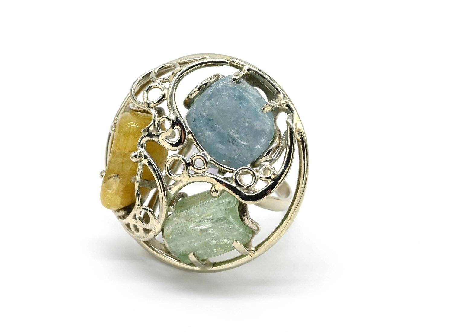 Кольцо, аквамарин