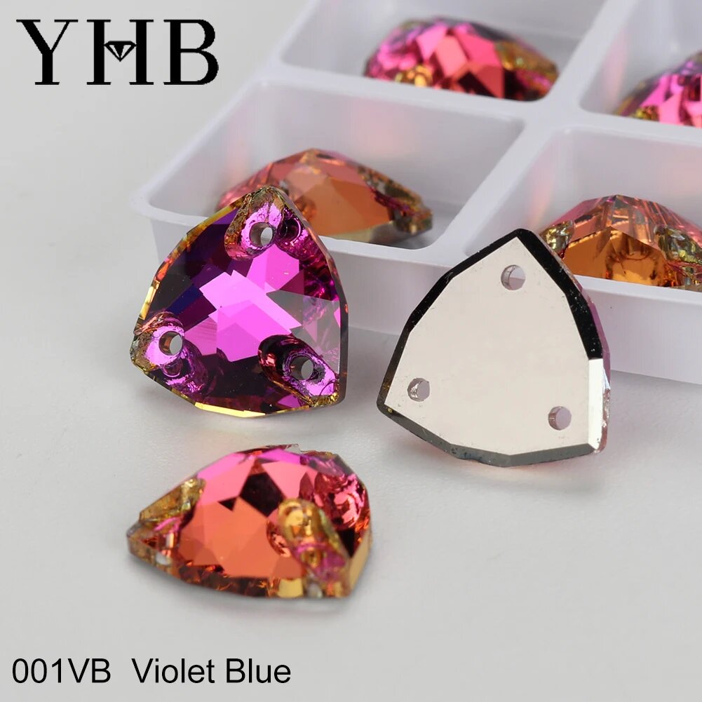 Стразы YHB 22 мм, 15 шт, 001VB Violet Blue
